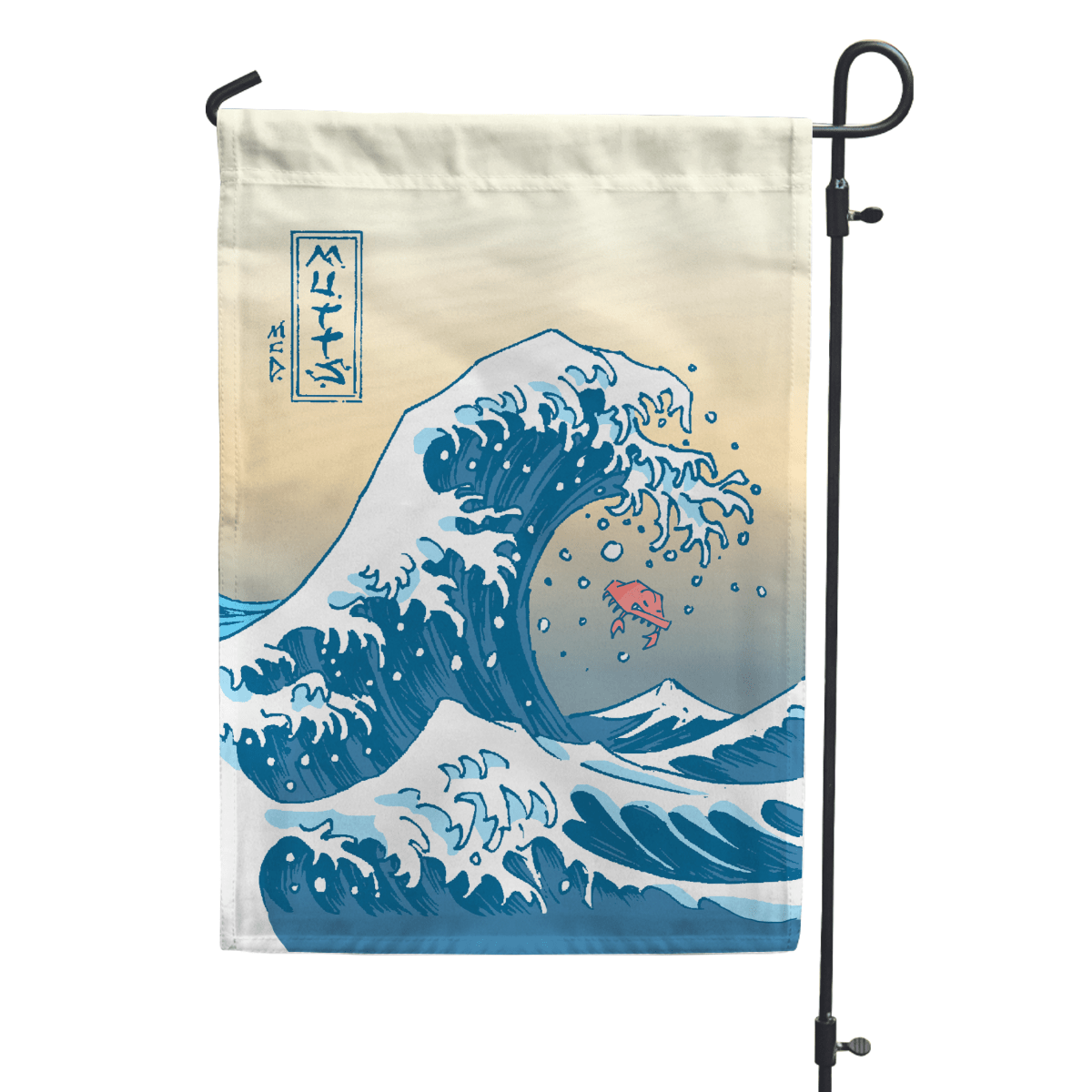 'Crabby Under the Wave' Garden Flag – MUTTS