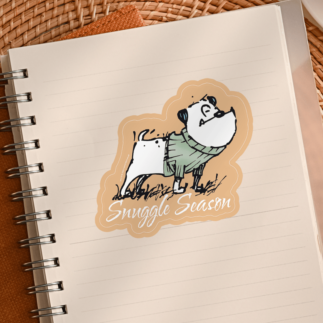 'Sparky Snuggle Season' Die-Cut Sticker – MUTTS