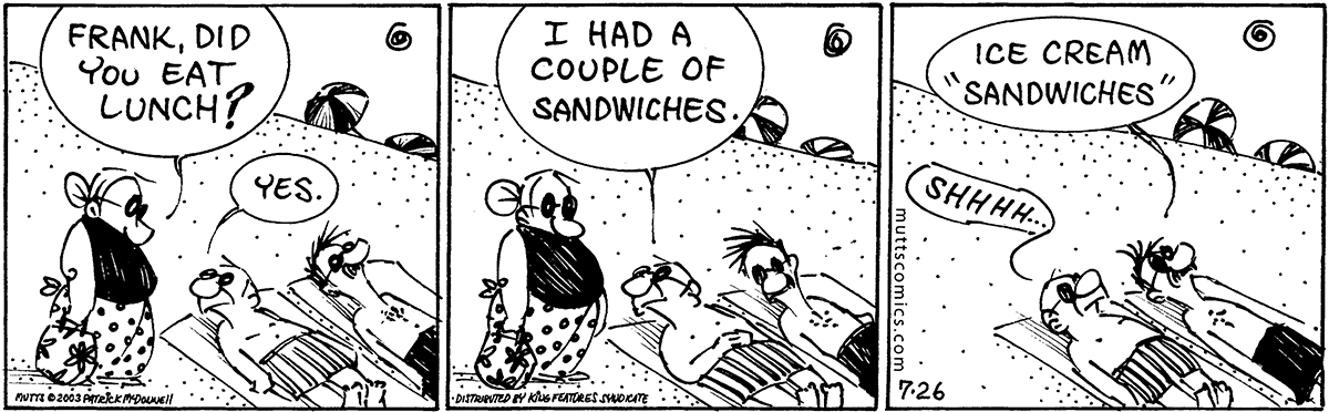 July 26 2003, Daily Comic Strip – MUTTS
