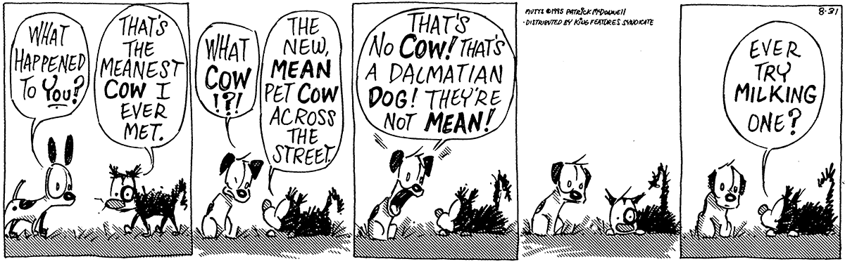 August 31 1995, Daily Comic Strip – MUTTS